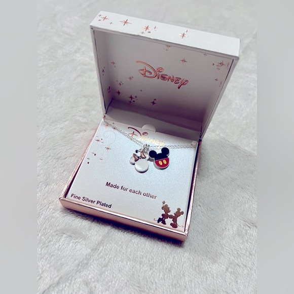 Disney | Jewelry | Disney Mickey And Minnie Necklace Nwt | Poshmark